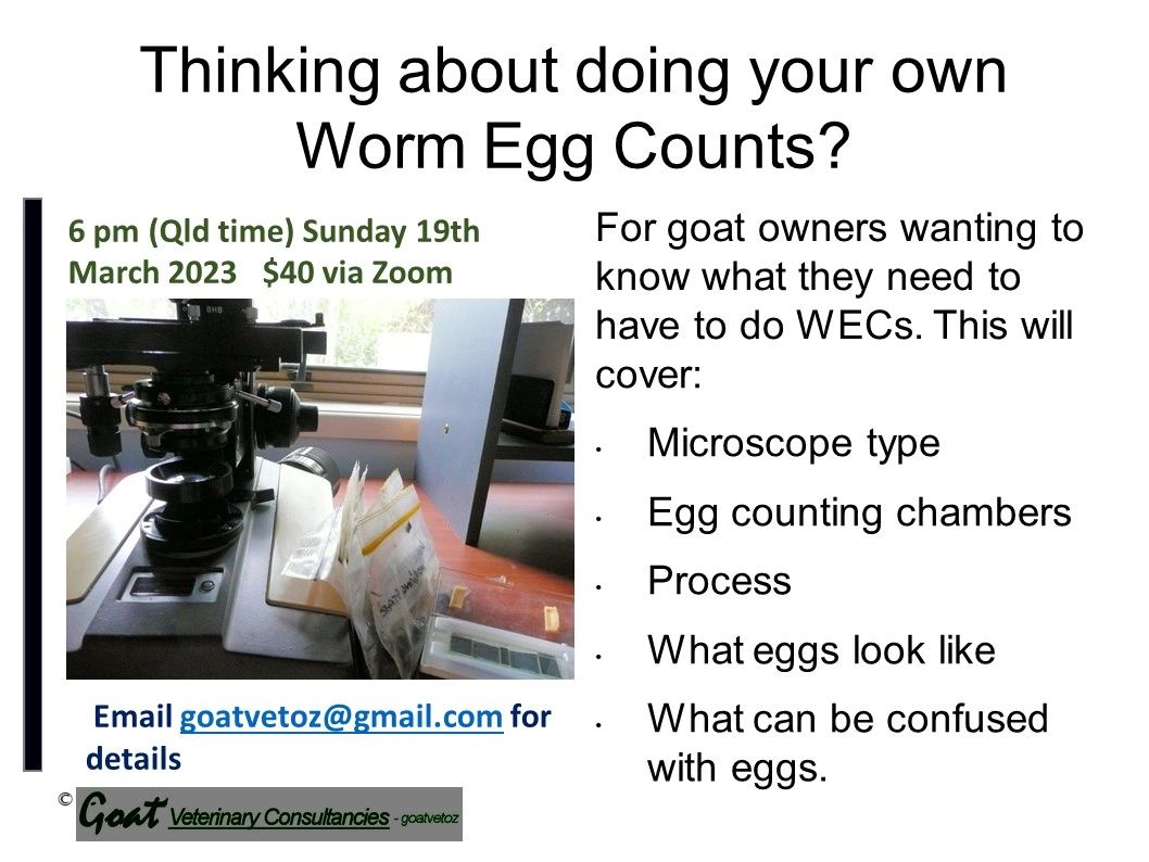 Worm Egg Count Zoom course
